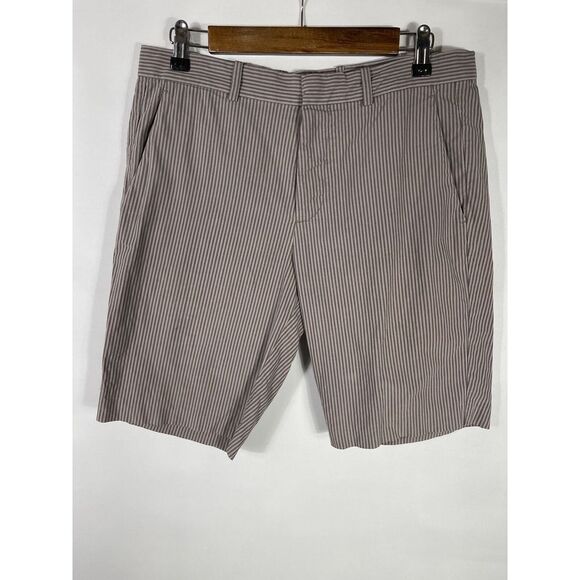 Theory | Shorts | Theory Mens Size 3 Brown Striped Chino Shorts | Poshmark